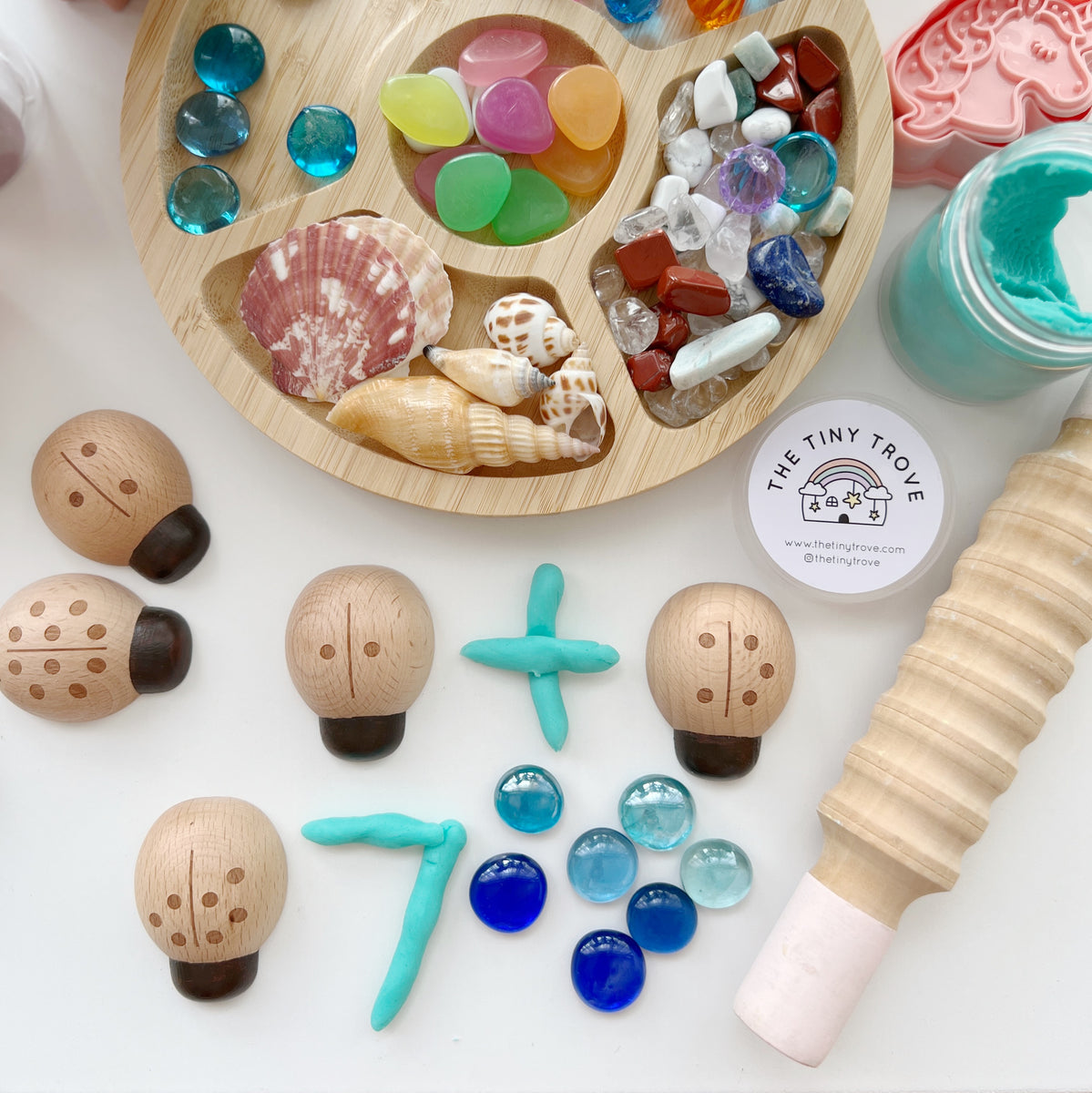 Wooden Ladybug Counting Set – The Tiny Trove